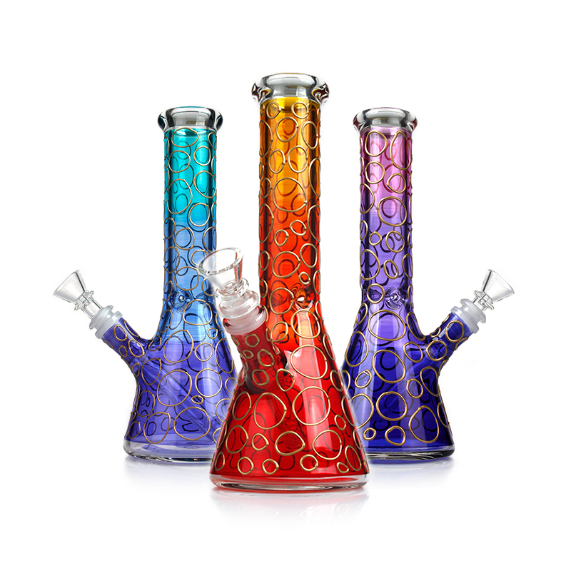 PHOENIX STAR Beaker Bong Golden Circle 10.5 Inches