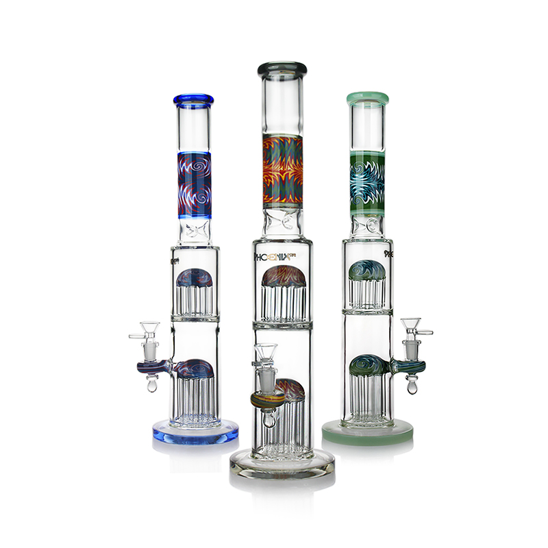 Phoenix Star 17 Inches Percolator Bong Double 10 Tree Arms Perc