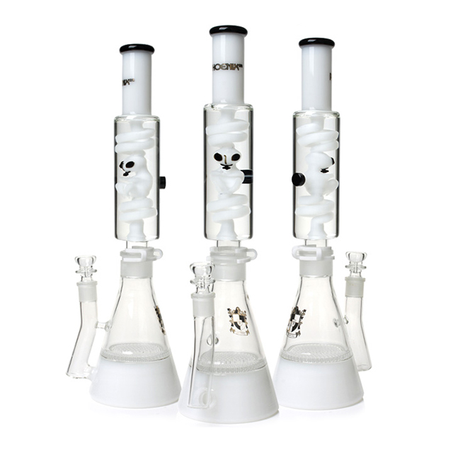 Phoenix Star 18 Inches “Ghost” Glycerin Bong with Honeycomb Perc