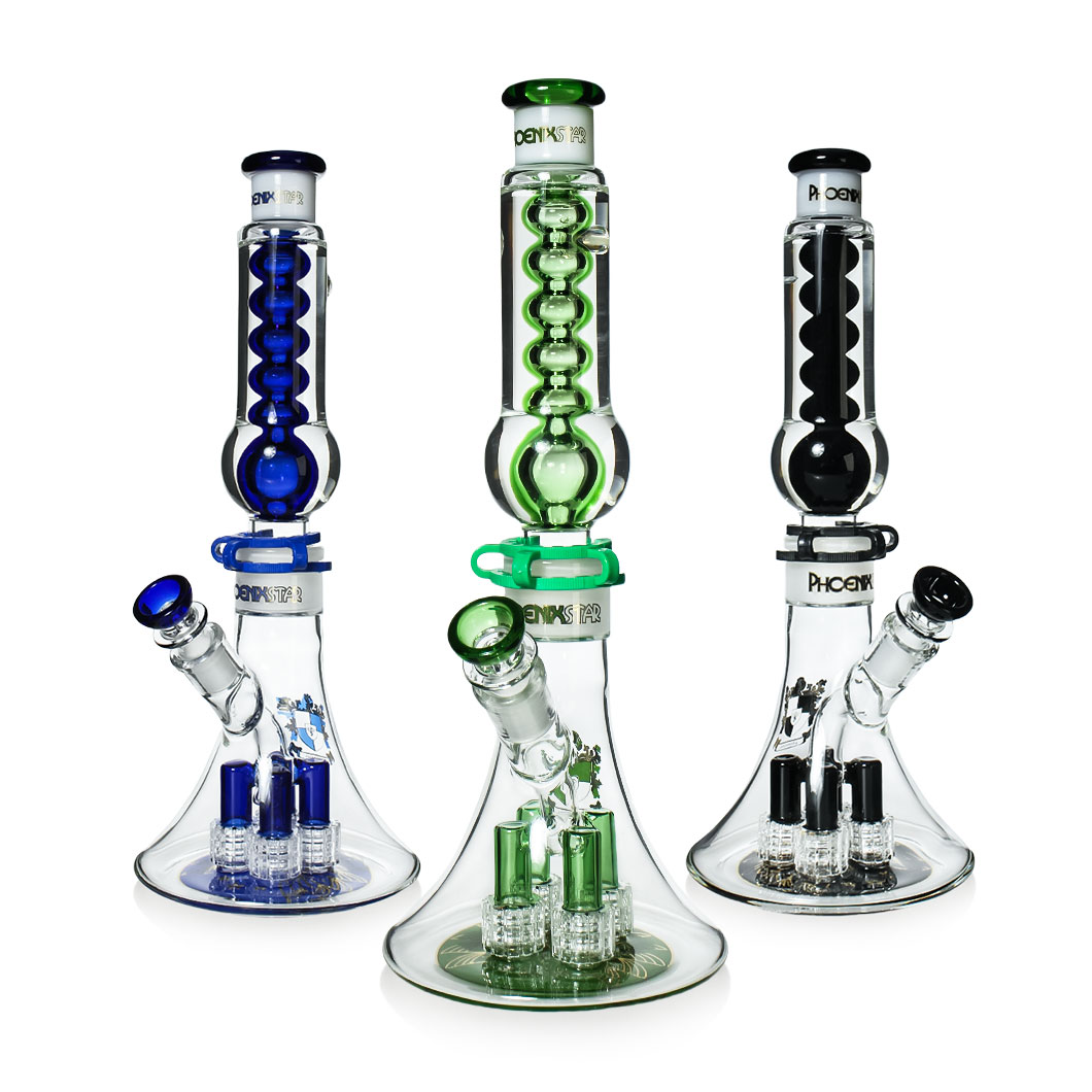 Modular Design Freezable Glycerin Beaker Bong with 4 Showerhead Percs ...