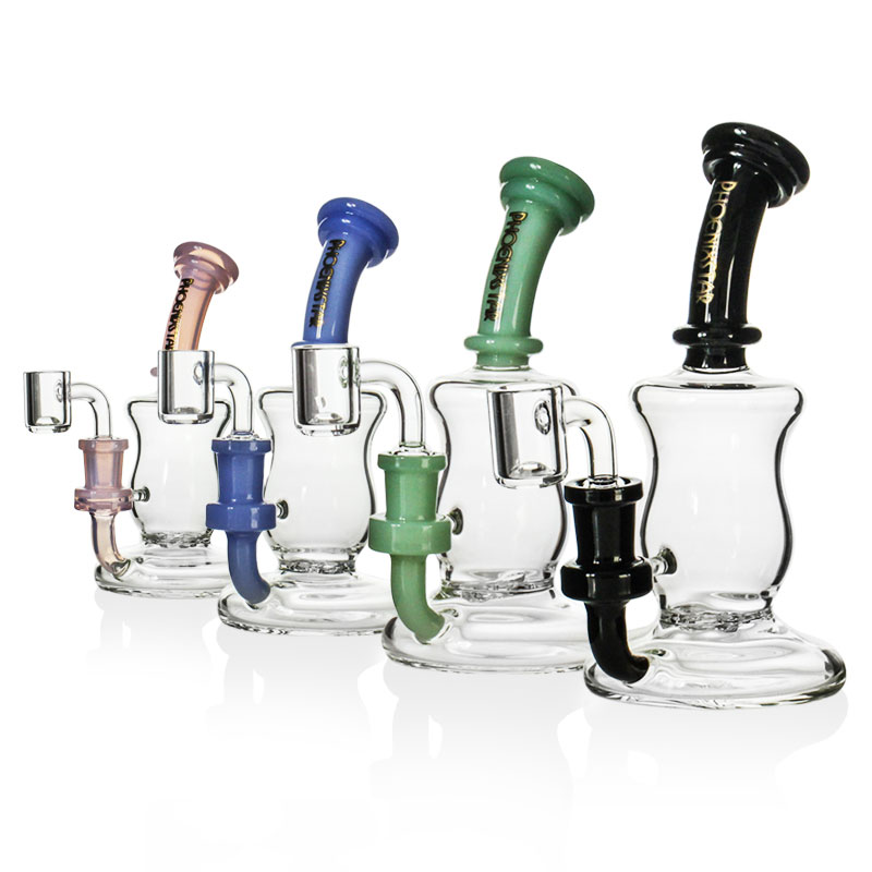 7" Glass Dab Rig with Quartz Banger & Turbine Perc for Sale | PhoenixStar